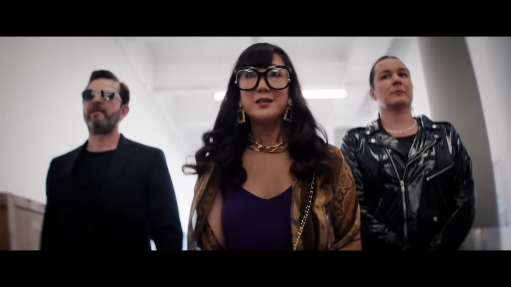 Oversized Square Glasses Frame with Clear Lens Worn by Amy Keum in The ...