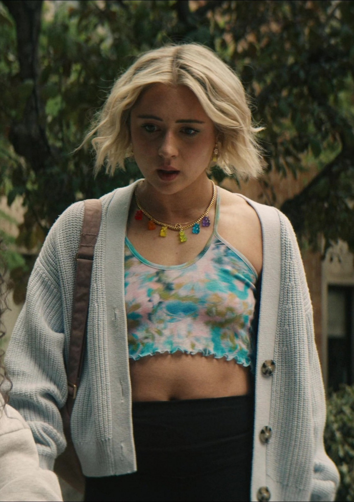Tie Dye Crop Top of Lizze Broadway as Emma Meyer / Little Cricket in Gen V