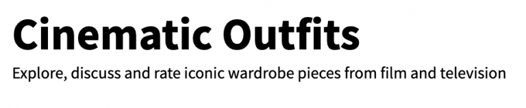 TV Series - Cinematic Outfits